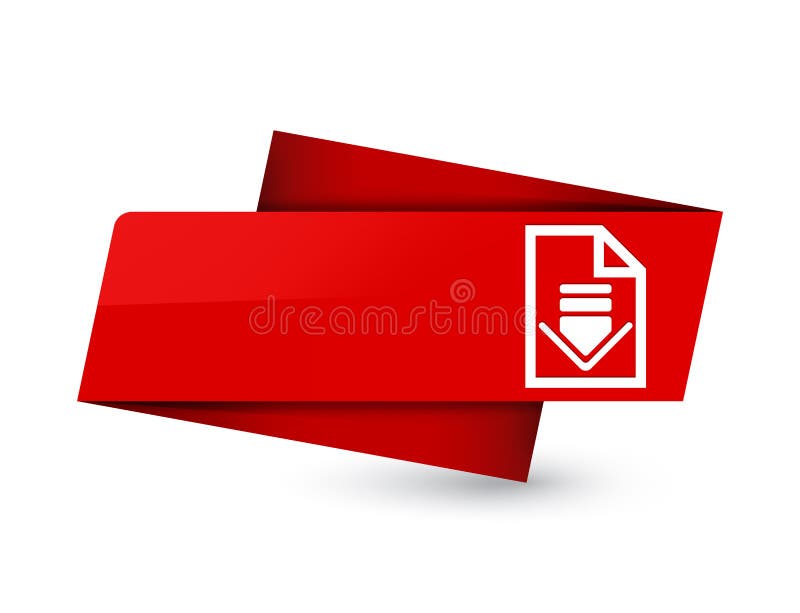 Download Document Icon Premium Red Tag Sign Stock Illustration ...