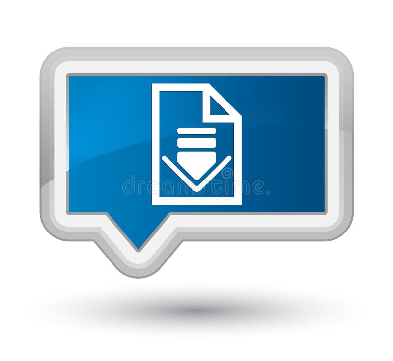 Download Document Icon Prime Blue Banner Button Stock Illustration ...