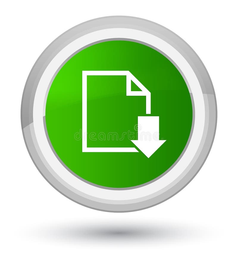 Download Document Icon Prime Green Round Button Stock Illustration ...
