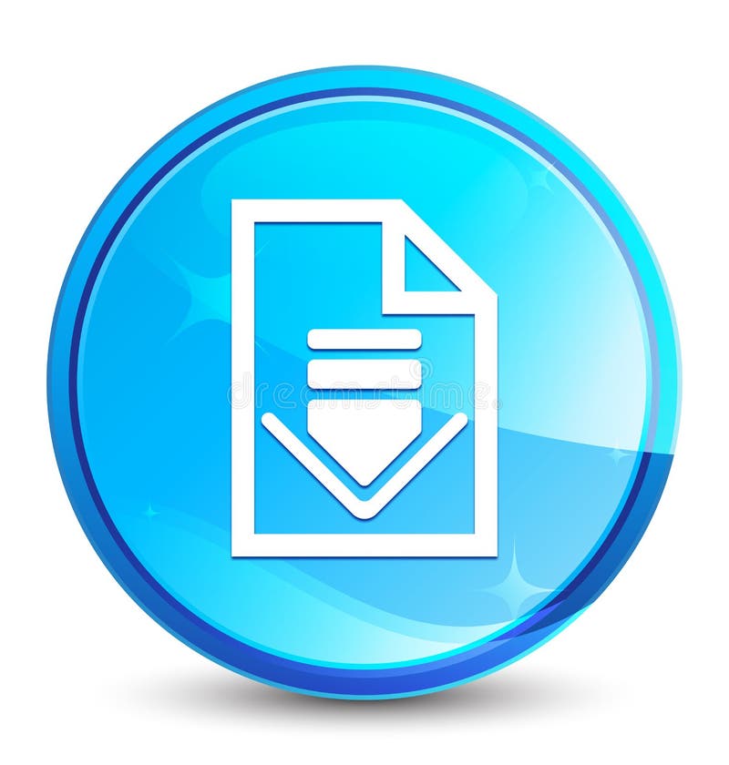 Download Document Icon Splash Natural Blue Round Button Stock Vector ...