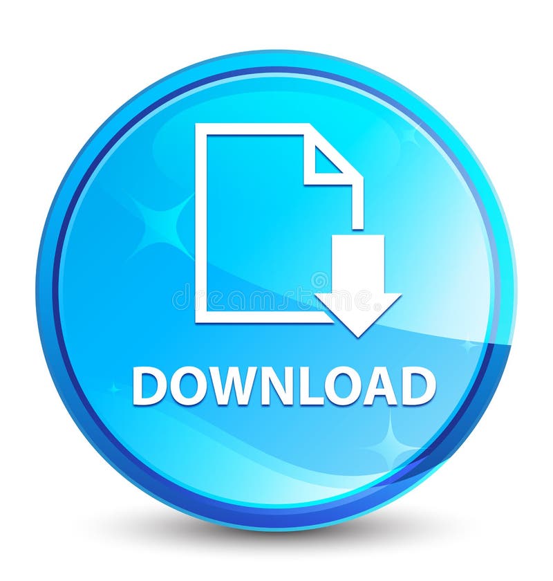 Download (document Icon) Splash Natural Blue Round Button Stock Vector ...