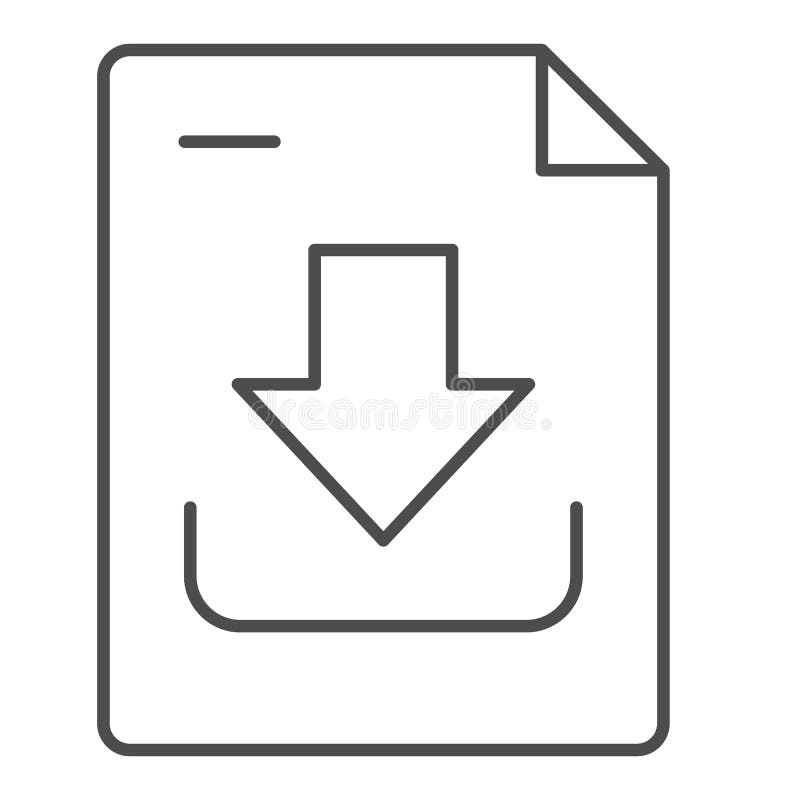 Save Thin Line Icon. Diskette Vector Illustration Isolated on White ...