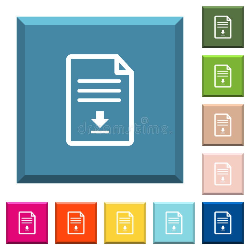 Download Document White Icons in Round Glossy Buttons on Black ...