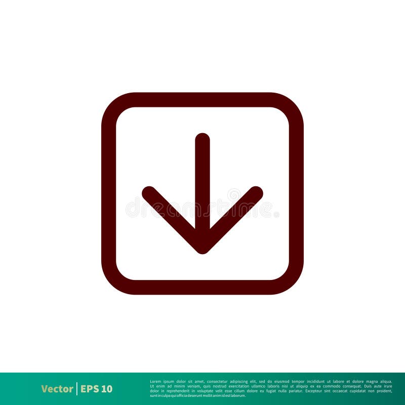 Download Down Arrow Icon Vector Logo Template Illustration Design ...