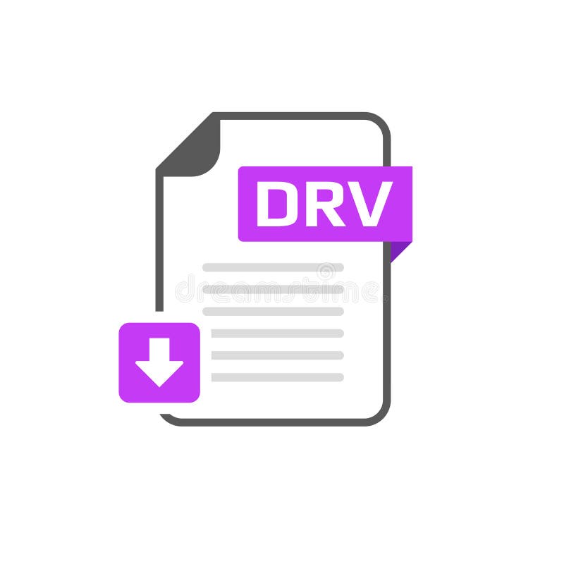 Download DRV File Format, Extension Icon Stock Illustration ...