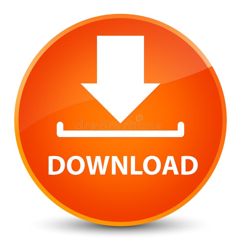 Download Elegant Orange Round Button Stock Illustration - Illustration ...