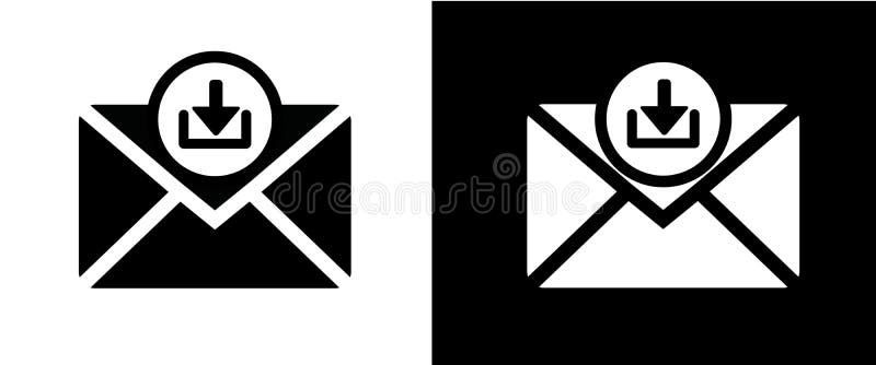 Download email icon stock illustration. Illustration of drawing - 264190105