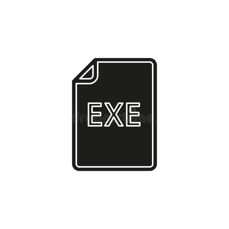Download EXE Document Icon - Vector File Format Symbol Stock Vector ...