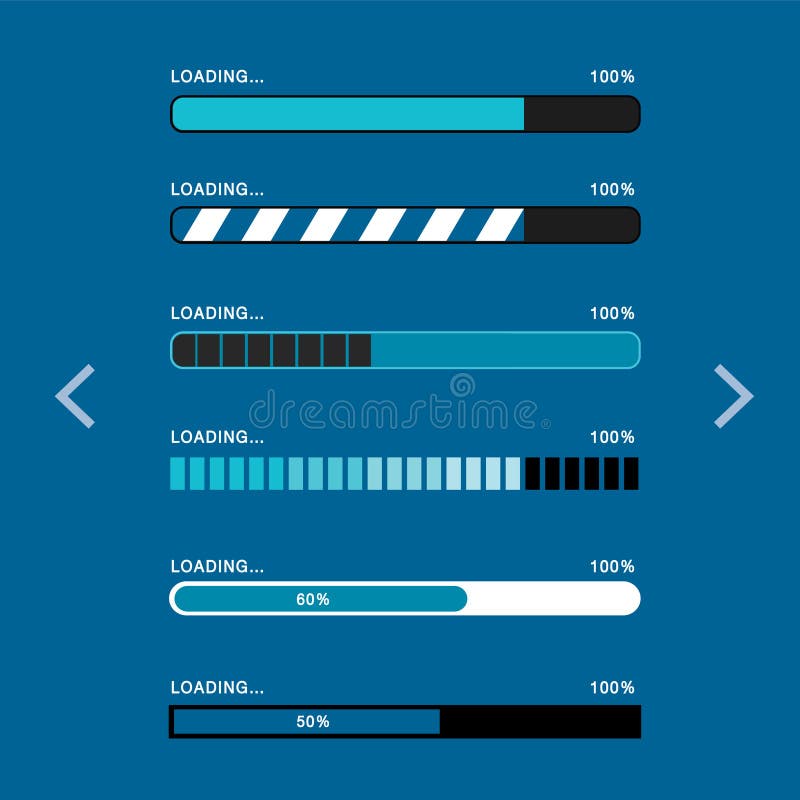 Download File and Loading Icon Set for Website or Application. Vector ...