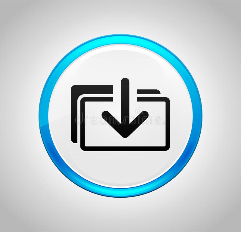 Download Files Icon Round Blue Push Button Stock Illustration ...