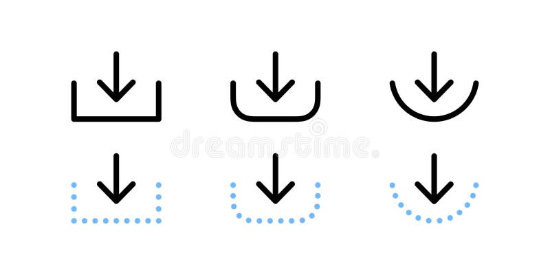 Download Files Icons. Vector Icons Stock Illustration - Illustration of ...