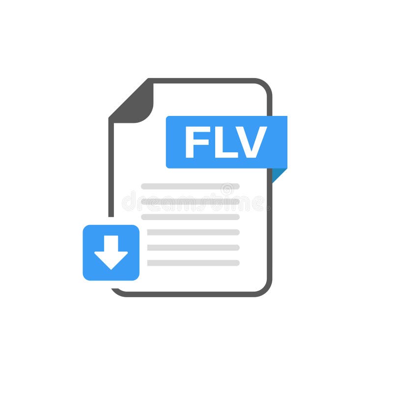 Download FLV File Format, Extension Icon Stock Illustration ...