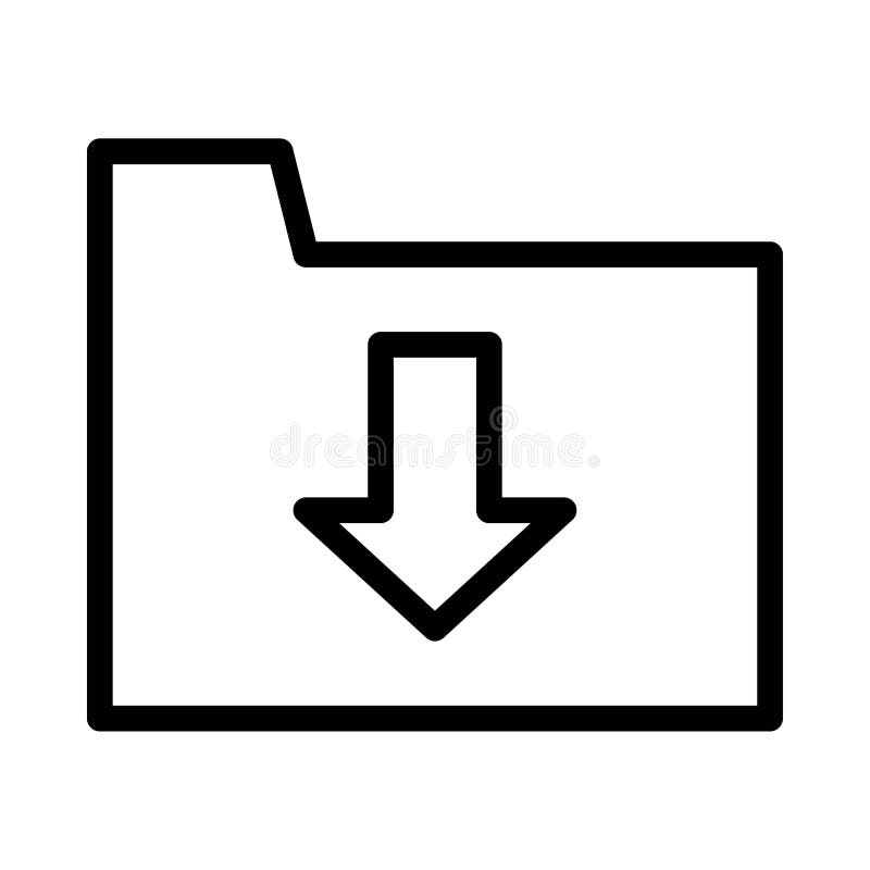 Download Folder Icon. Flat Illustration of Download Folder Vector Icon ... Download Folder Icon. Flat Illustration of Download Folder Vector Icon ...
