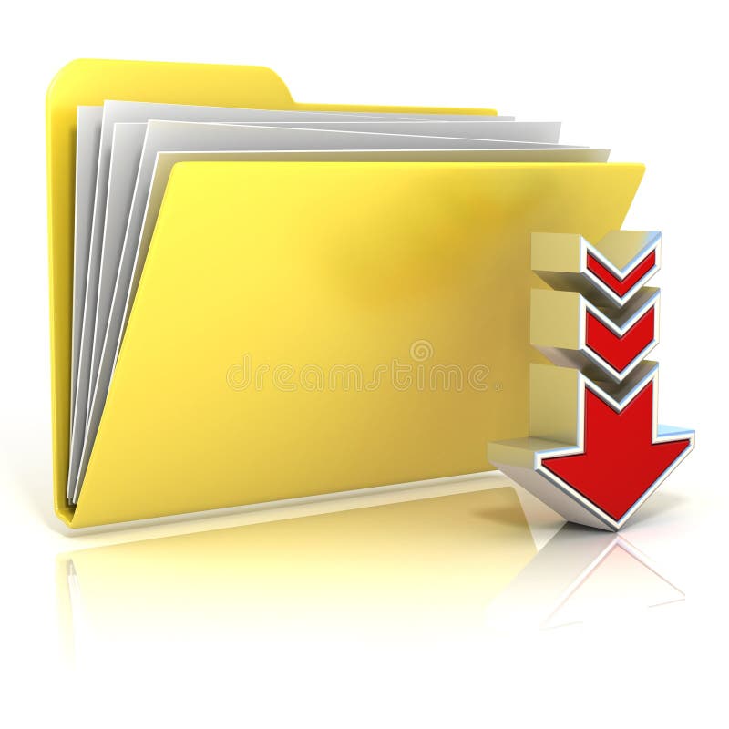 Download folder icon stock illustration. Illustration of interface ...