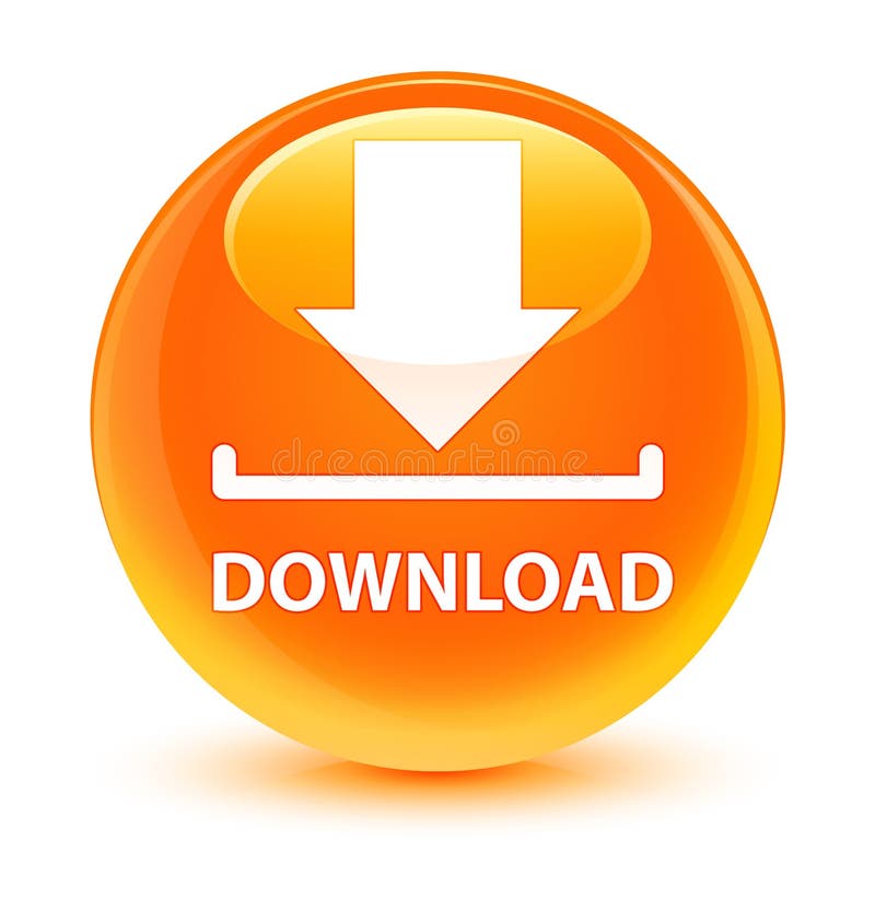 Download Glassy Orange Round Button Stock Illustration - Illustration ...