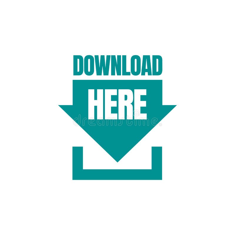 Download Here Button Stylist Text Rounded Rectangular Shape with ...