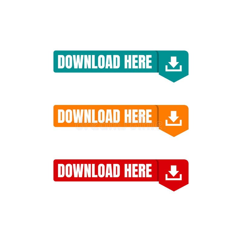 Download Here Button Stylist Text Rounded Rectangular Shape with ...