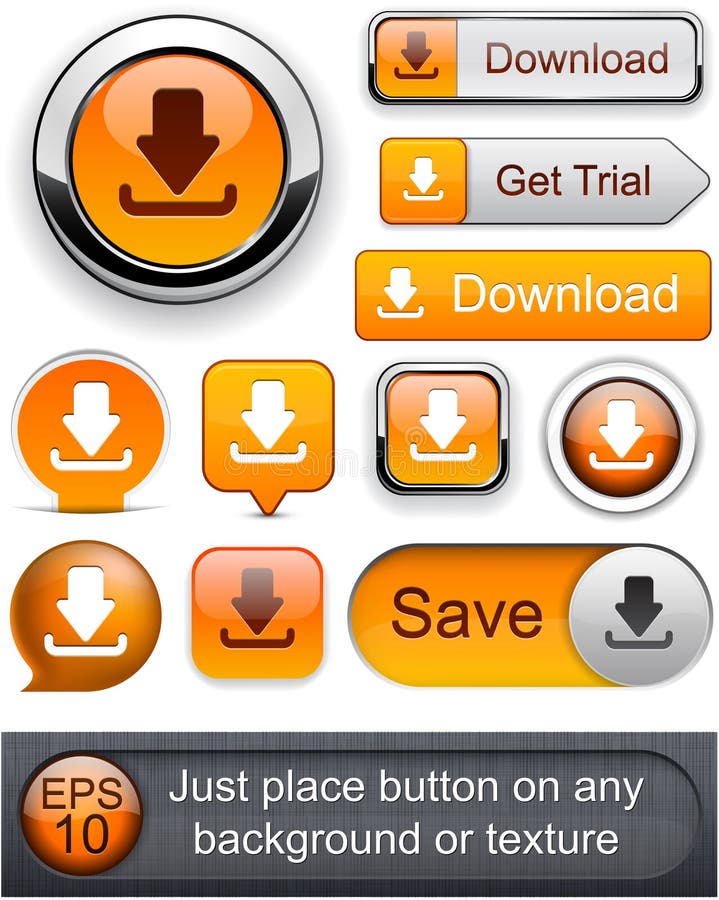 Download High-detailed Modern Buttons. Stock Illustration ...