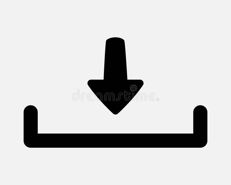 Download Arrow Pointer Downloader File Storage Media Transfer Down Load ...