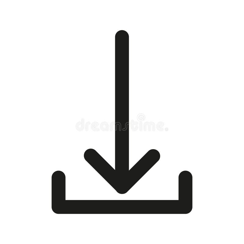 Download Icon. Arrow Pointing Down. File Transfer Symbol. Vector ...
