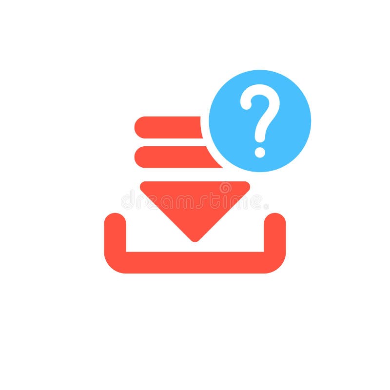 Download Icon, Arrows Icon with Question Mark. Download Icon and Help ...