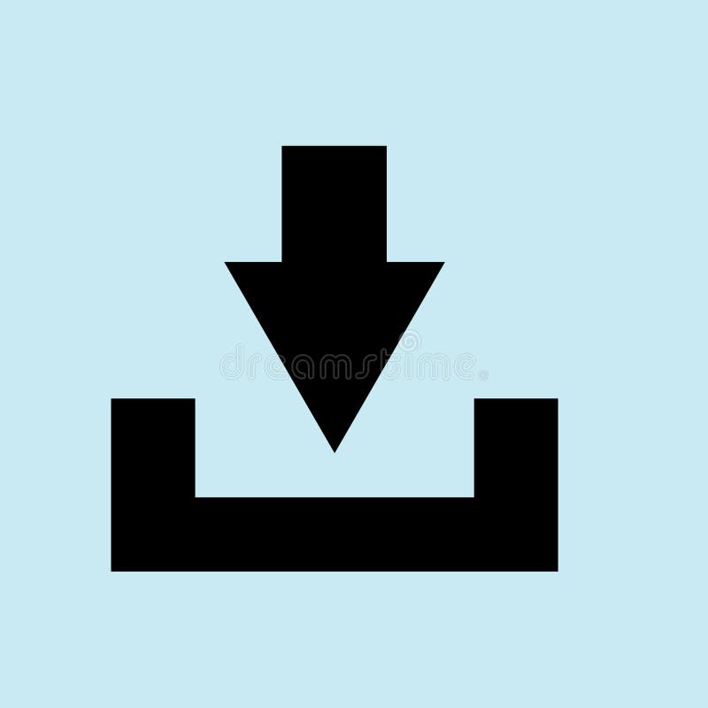 Download Icon, Blue Background Vector Stock Vector - Illustration of ...