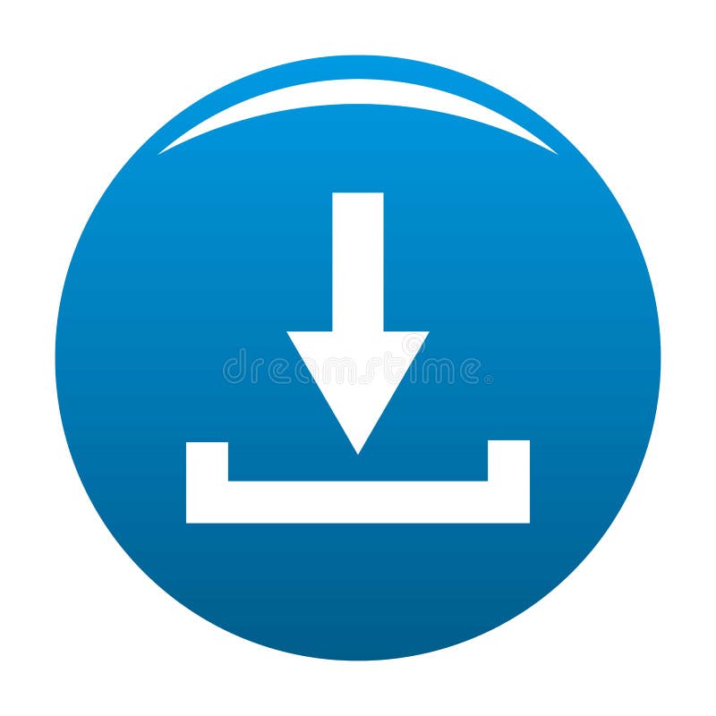 Download icon blue vector stock vector. Illustration of blue - 109750163