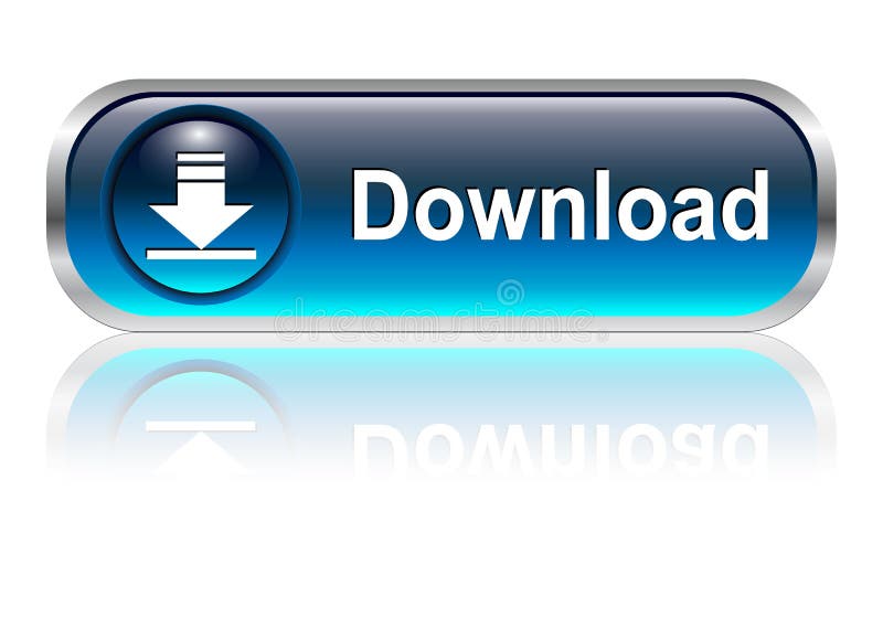 Download icon, button stock vector. Illustration of blue - 12688542
