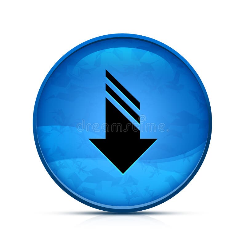 Download Icon on Classy Splash Blue Round Button Illustration Stock ...