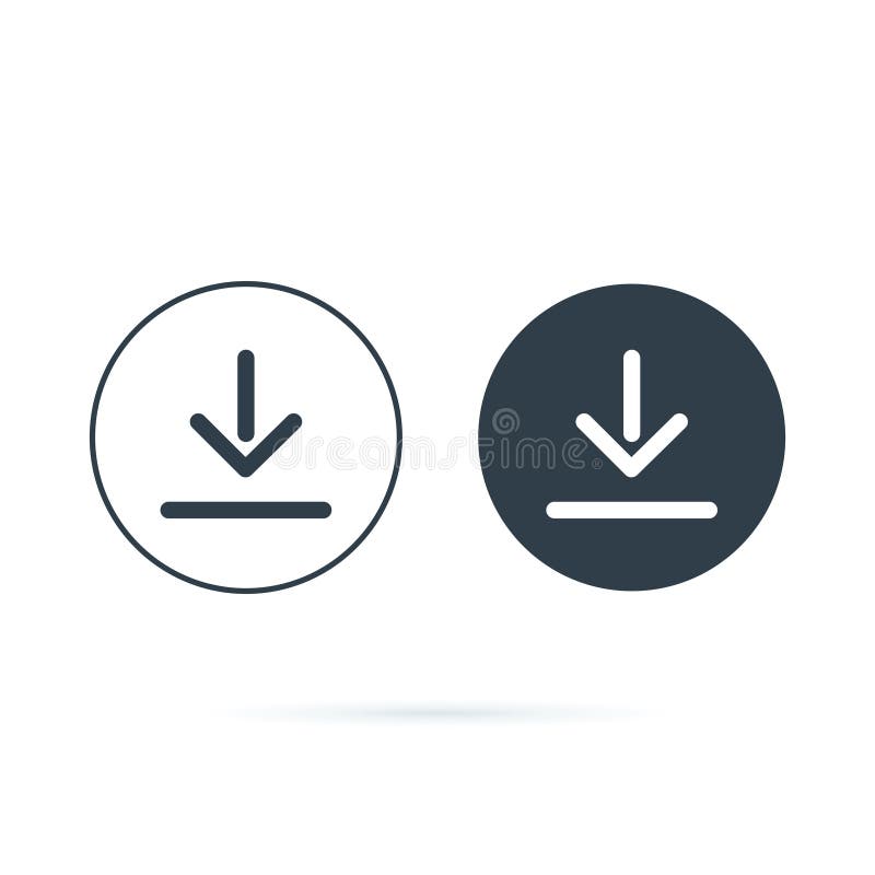 Download Icon. Downloading Vector Icon. Save To Computer Symbol, Solid ...