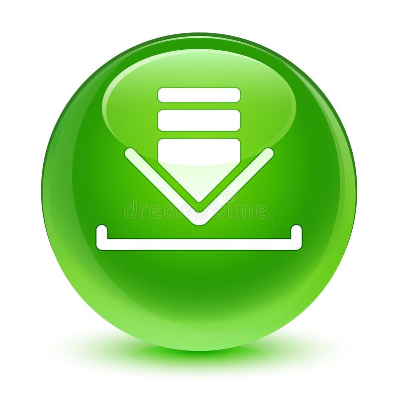 Download Icon Glassy Green Round Button Stock Illustration ...