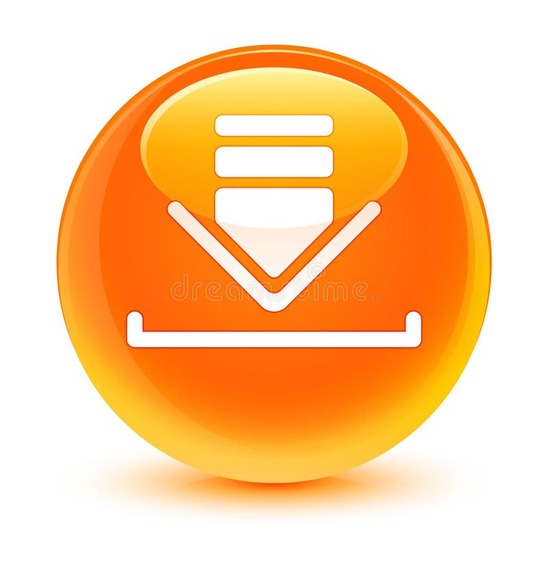 Download Icon Glassy Orange Round Button Stock Illustration ...