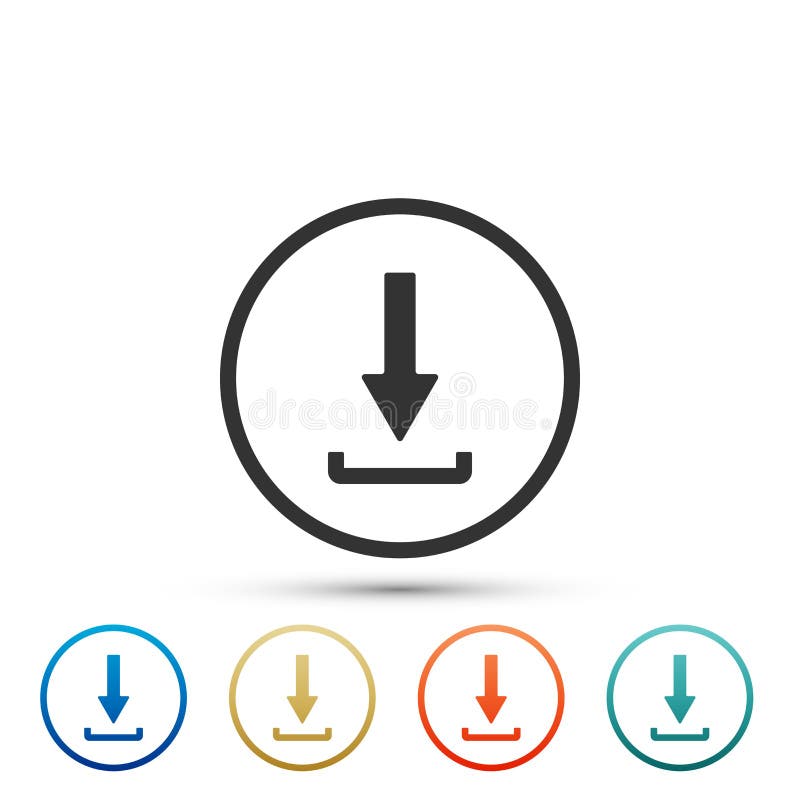Down Arrow Load Symbol Color Icon Stock Illustrations – 1,231 Down ...