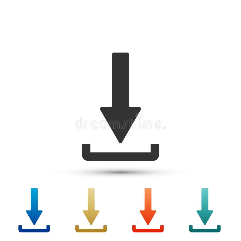 Download Icon Isolated On White Background. Upload Button. Load Symbol ...