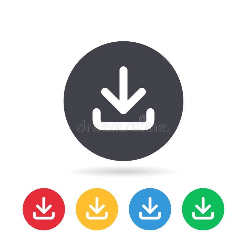 Download Icon. Load Internet Data Symbol Stock Vector - Illustration of ...