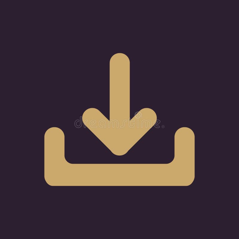 The Download Icon. Load Symbol Stock Vector - Illustration of interface ...