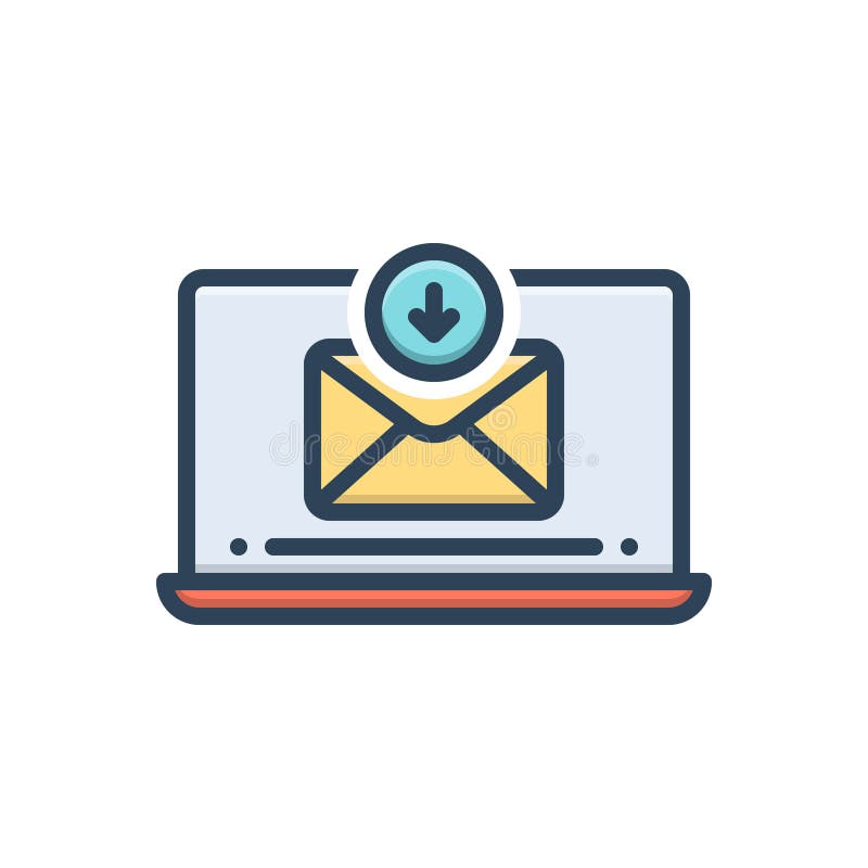 Color Illustration Icon for Download, Process and Email Stock ...
