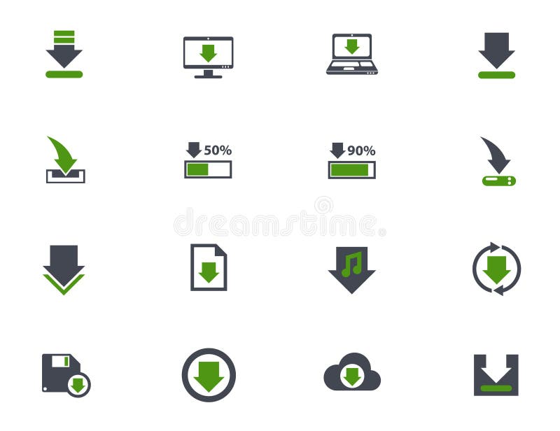Download icon set stock vector. Illustration of symbol - 231211878