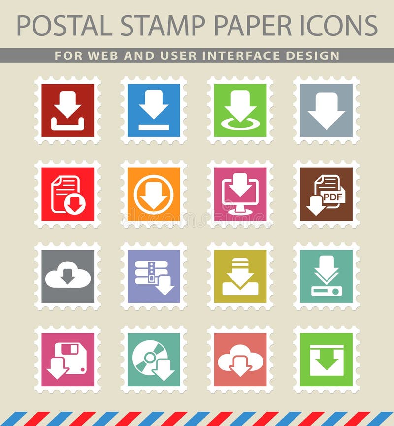 Download icon set stock illustration. Illustration of file - 88747596