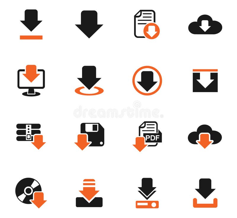 Download icon set stock illustration. Illustration of direction - 88282770