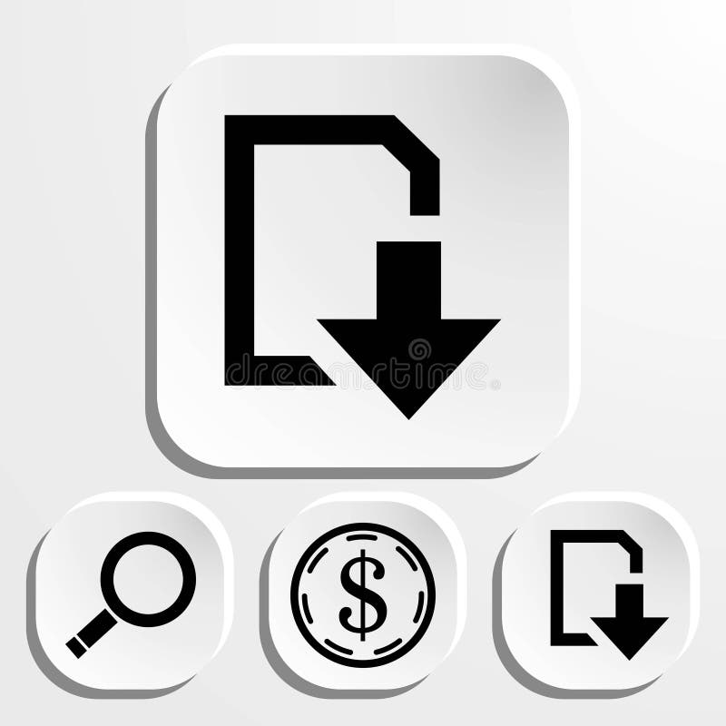 Download Icon Stock Vector Illustration Flat Design Stock Vector ...