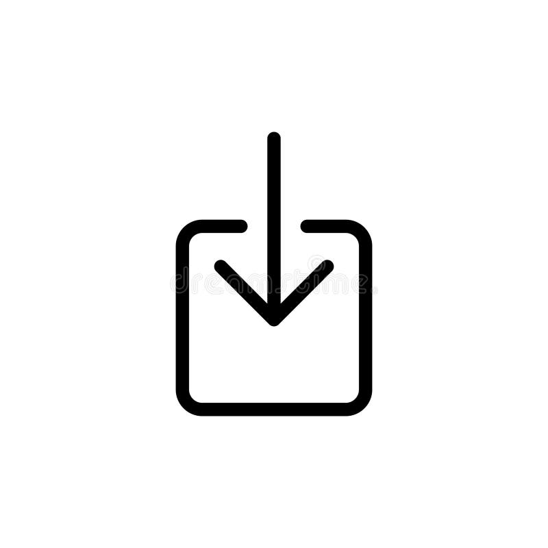 Download Icon . Download Vector Icon Stock Vector - Illustration of ...