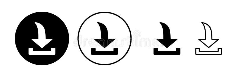 Download Icon . Downloading Vector Icon Stock Vector - Illustration of ...