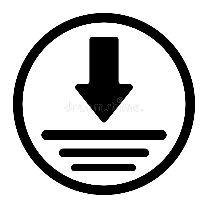 Download Icon Vector. Flat Icon Download Symbol. Upload Button Vector ...