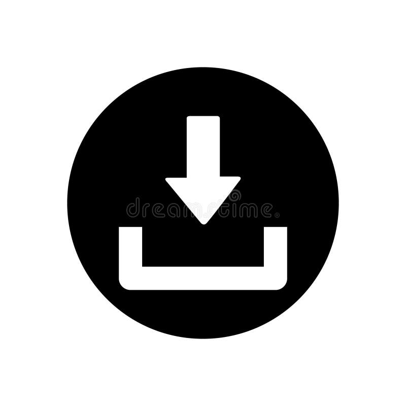 Download Icon Vector. Upload Button Illustration. Load Symbol or Logo ...