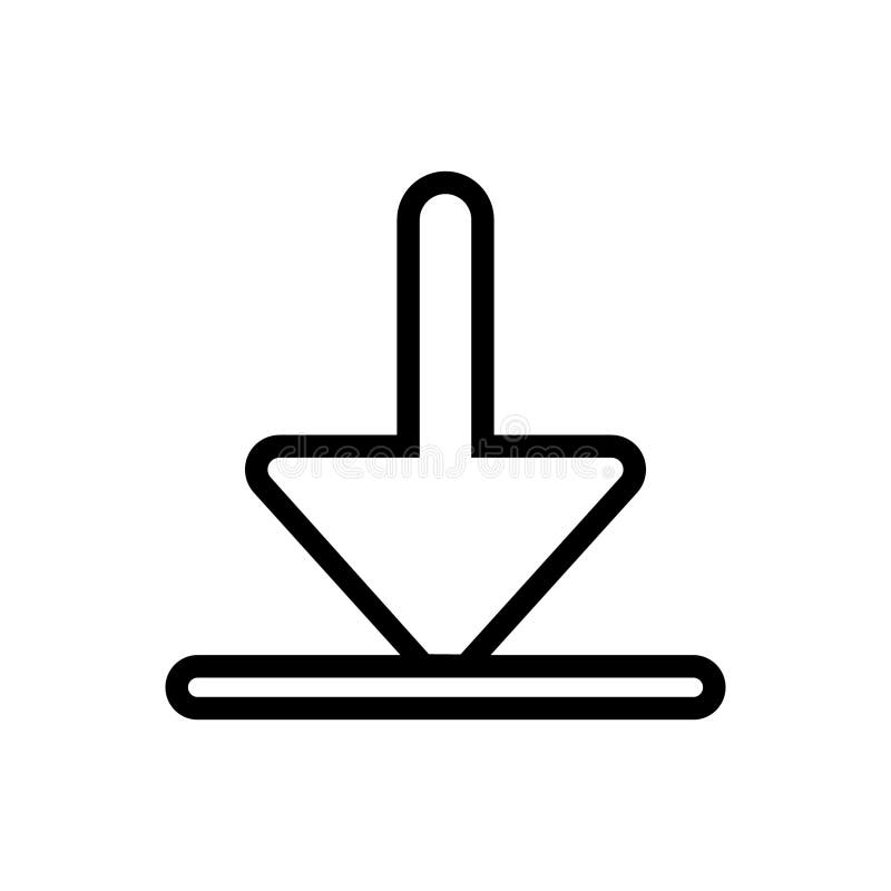 Download Icon Vector. Upload Button Illustration. Load Symbol or Logo ...