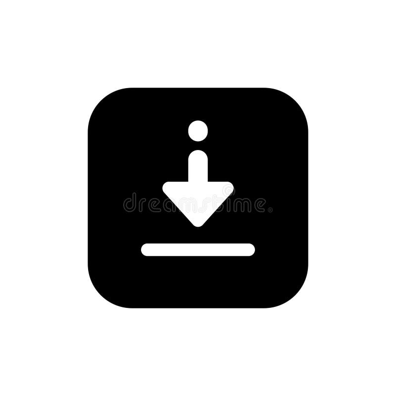 Download Icon Vector. Upload Button Illustration. Load Symbol or Logo ...