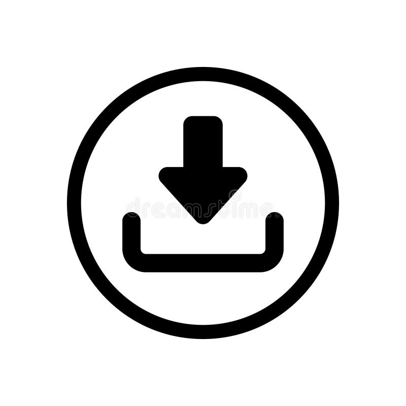 Download Icon Vector. Upload Button Illustration. Load Symbol or Logo ...