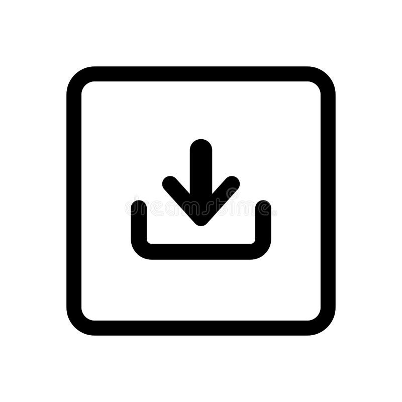 Download Icon Vector. Upload Button Illustration. Load Symbol or Logo ...
