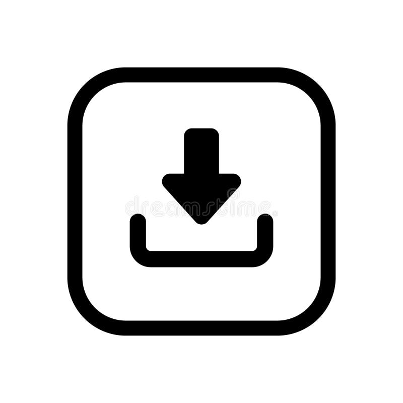 Download Icon Vector. Upload Button Illustration. Load Symbol or Logo ...
